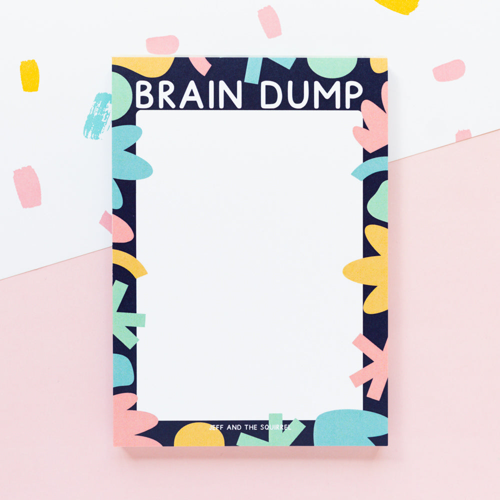 Brain Dump Abstract A6 Notepad – Handmade Nottingham