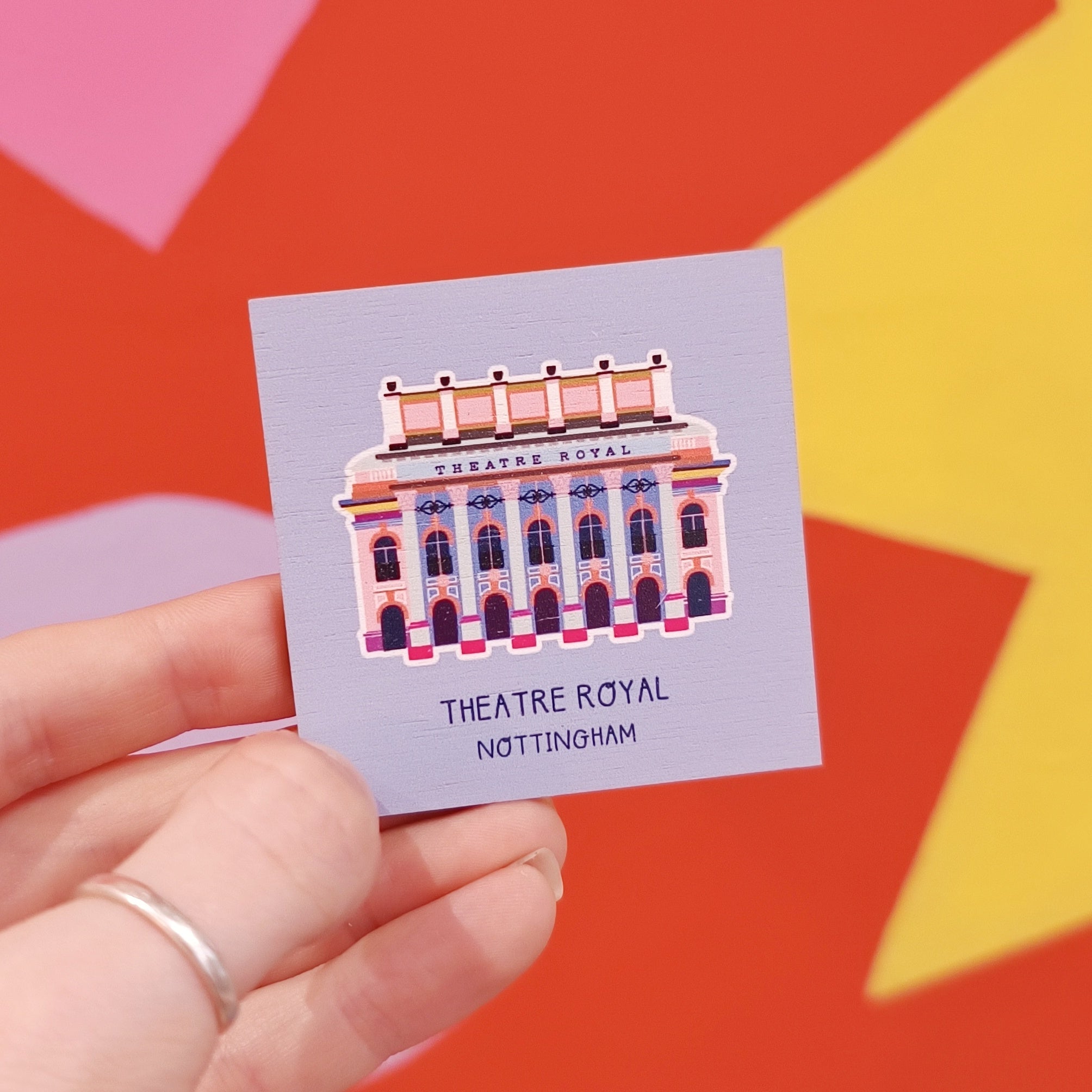 Theatre Royal Wooden Magnet – Handmade Nottingham