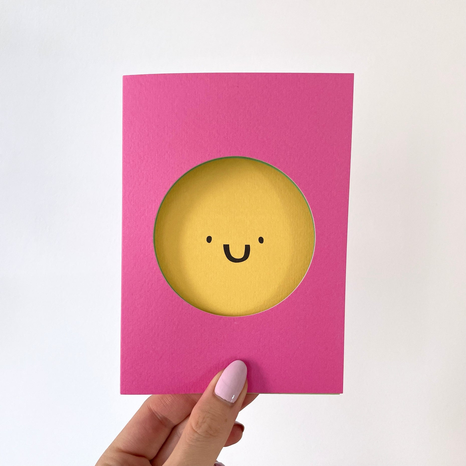 Smiley Face - Cut Out Card – Handmade Nottingham