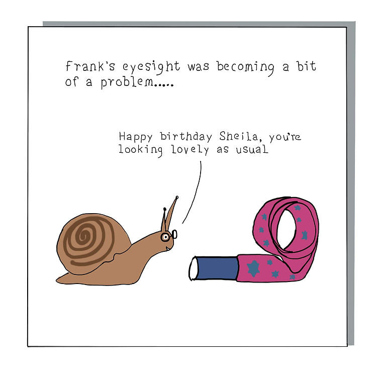 Shiela Snail Card – Handmade Nottingham