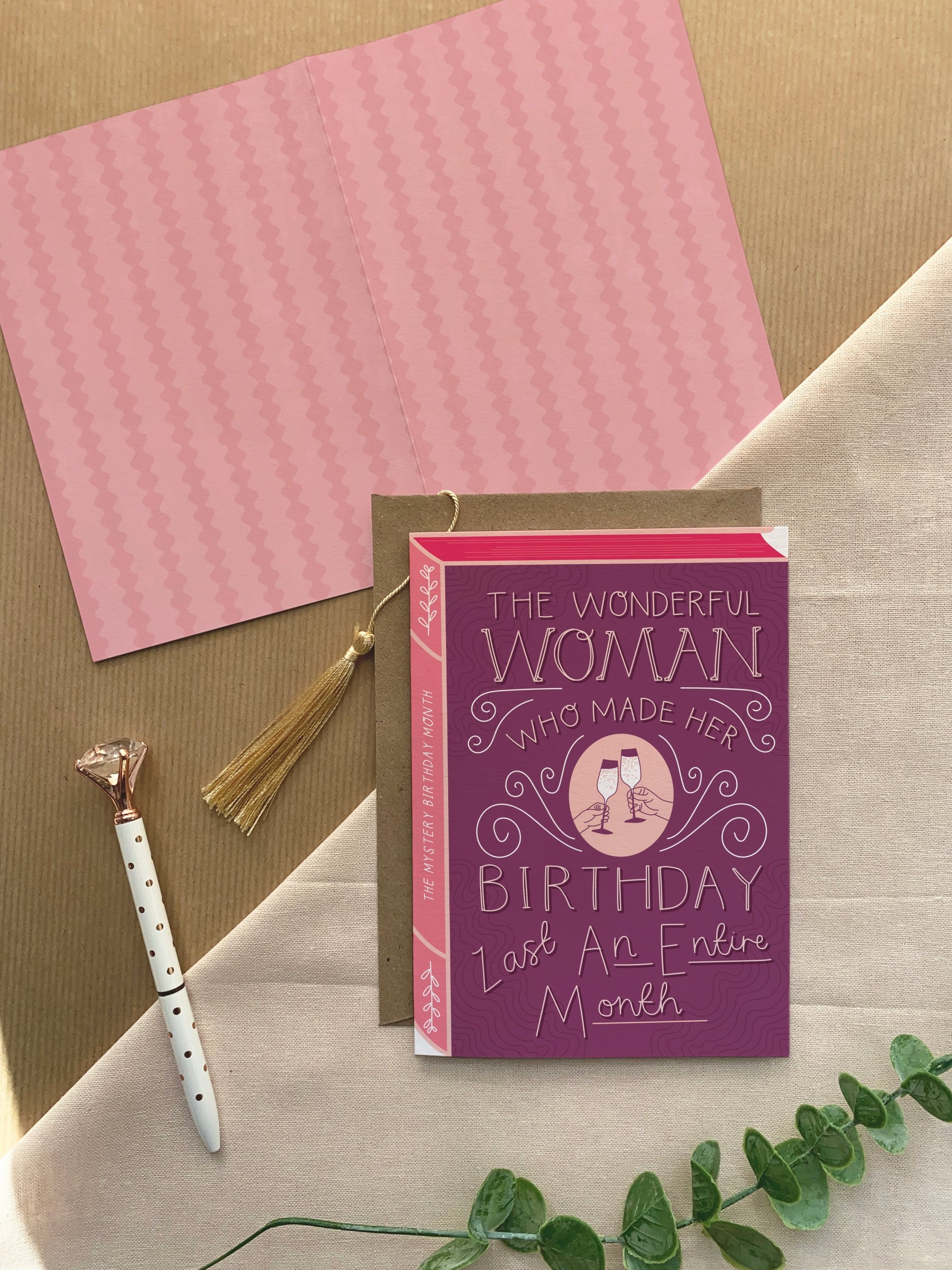 Woman Birthday month Card – Handmade Nottingham
