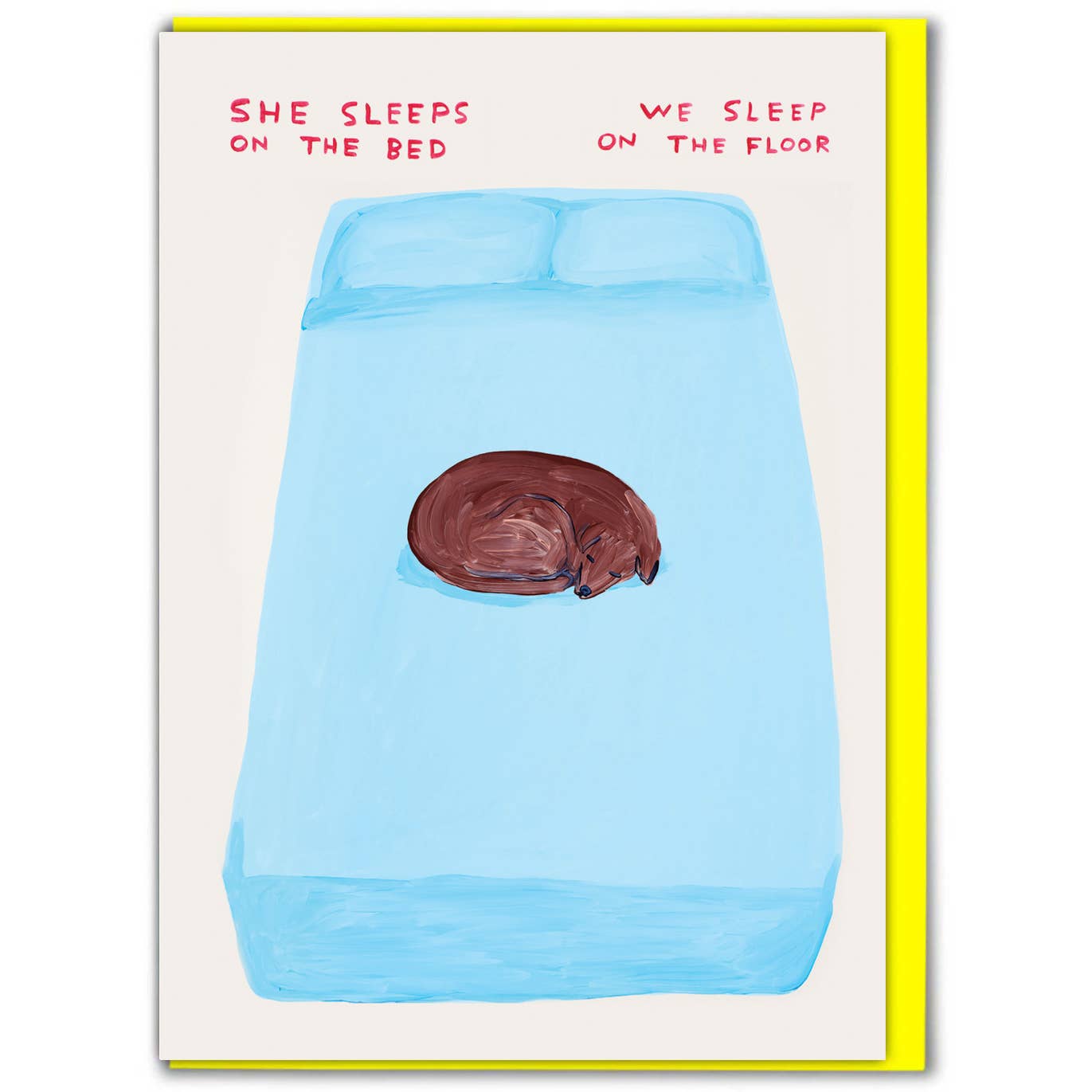 Sleep on the Bed Card – Handmade Nottingham