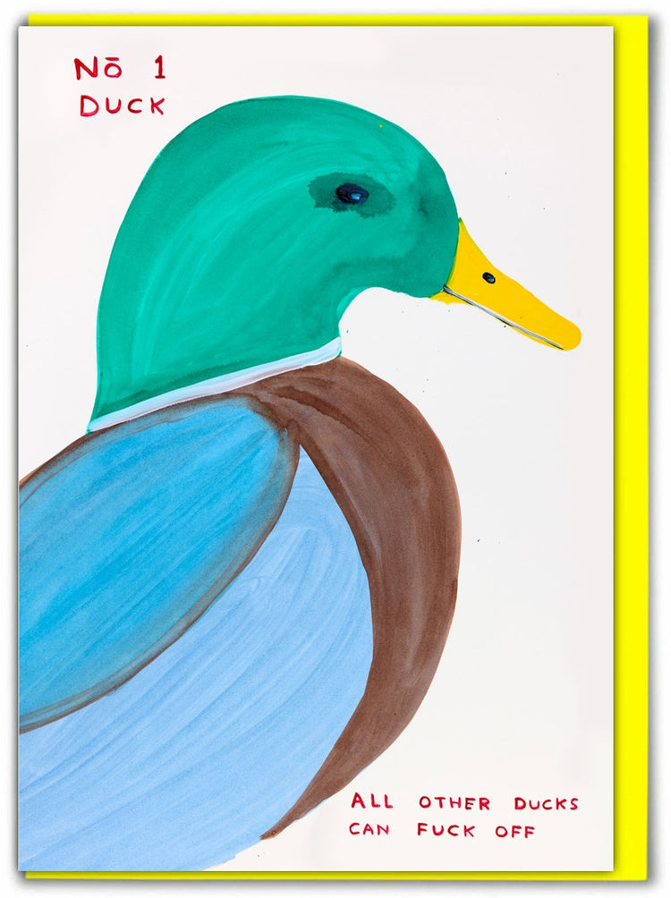 No. 1 Duck Greetings Card – Handmade Nottingham
