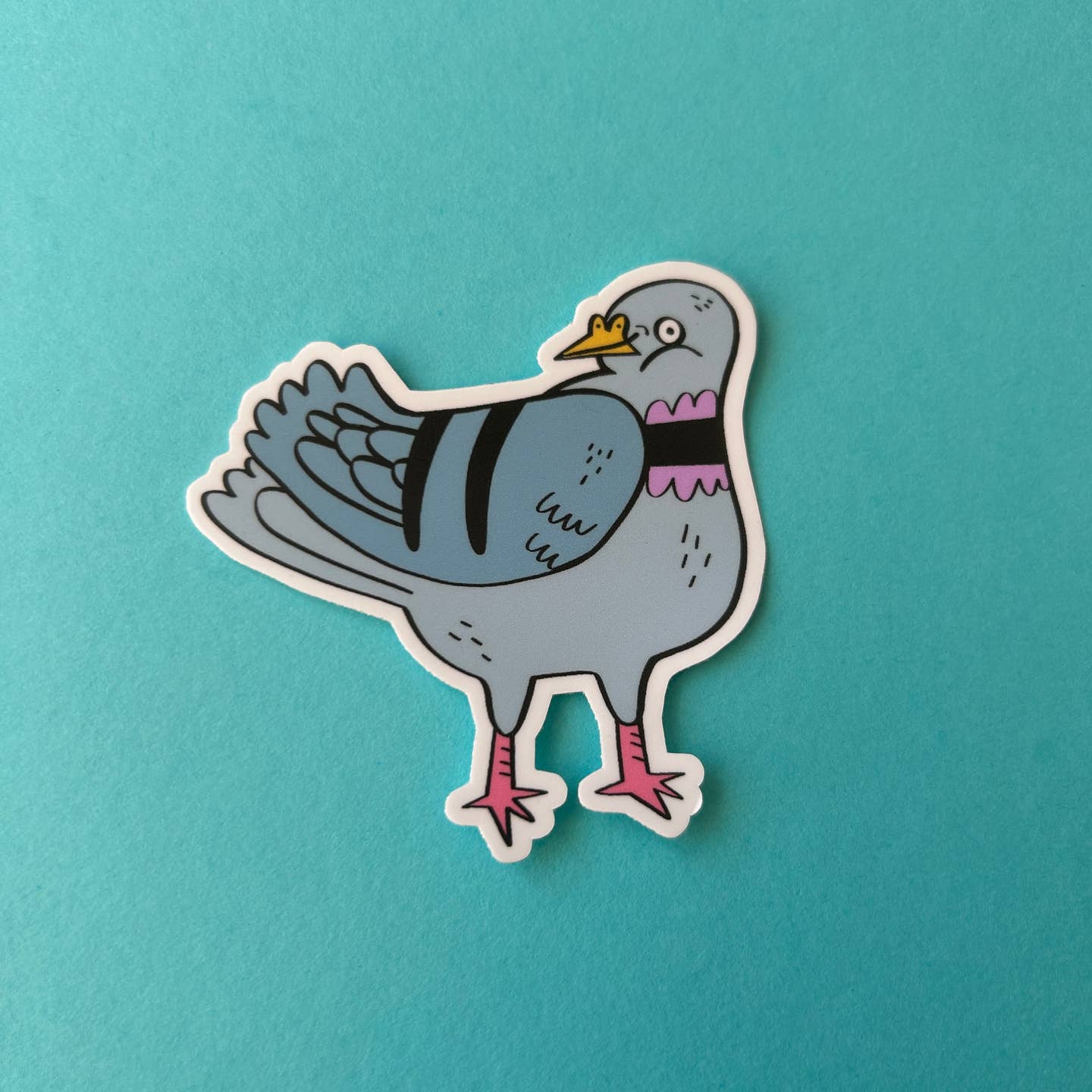 Pigeon Vinyl Sticker – Handmade Nottingham