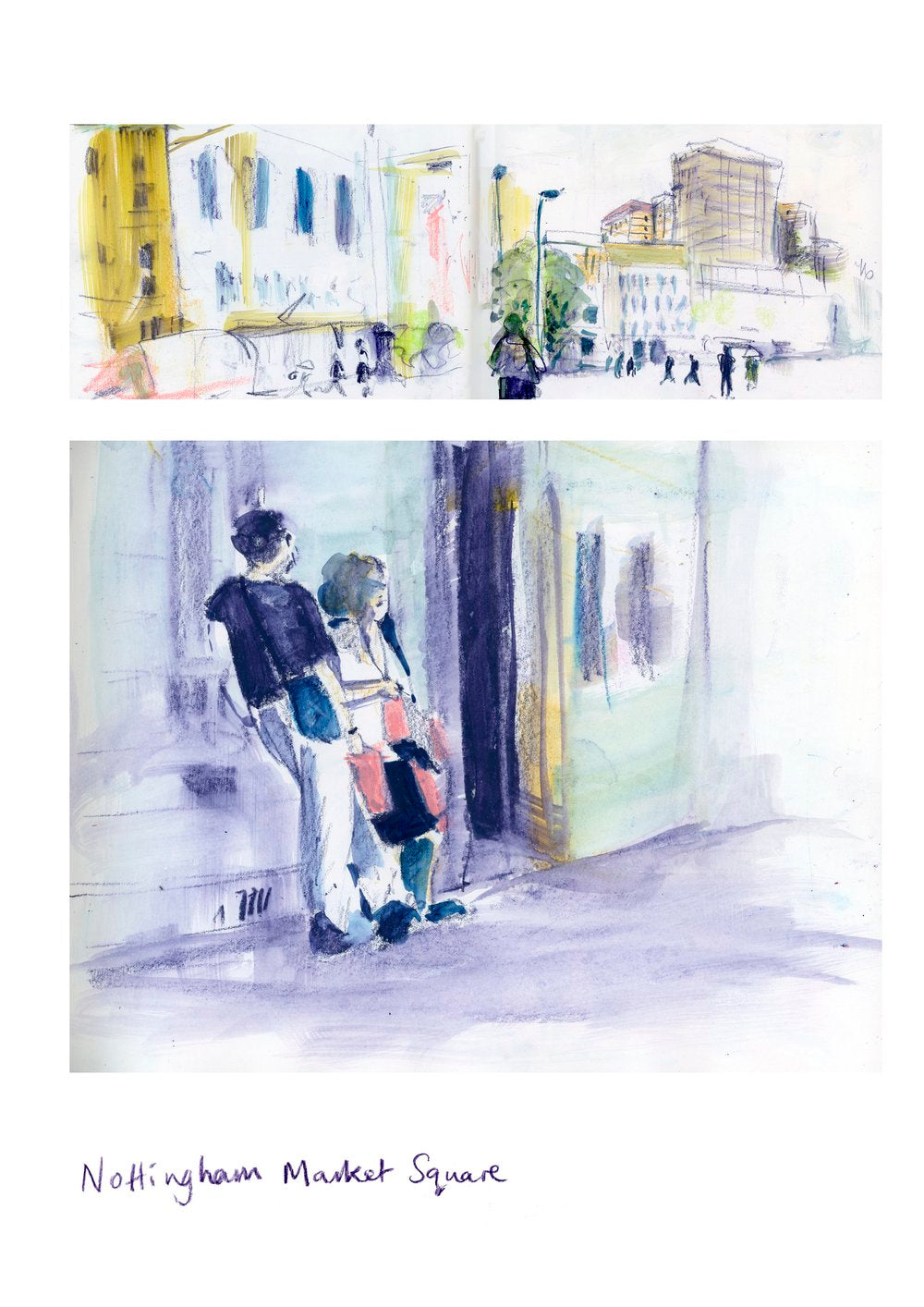 Nottingham Market Square print – Handmade Nottingham