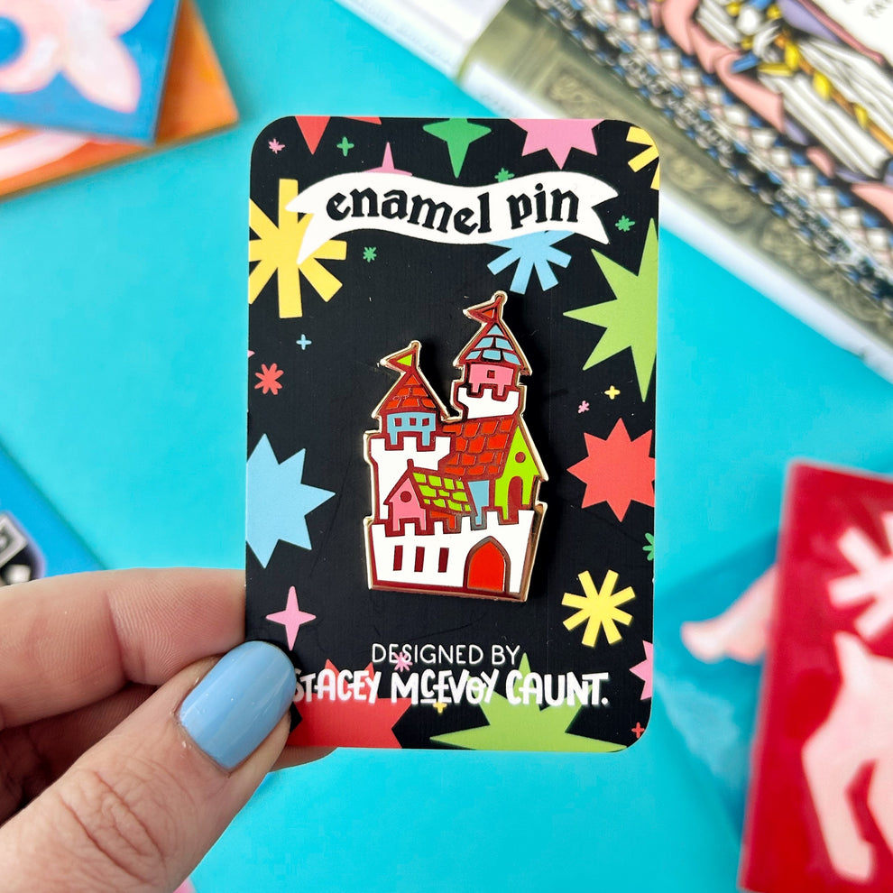 Medieval Castle Enamel Pin – Handmade Nottingham
