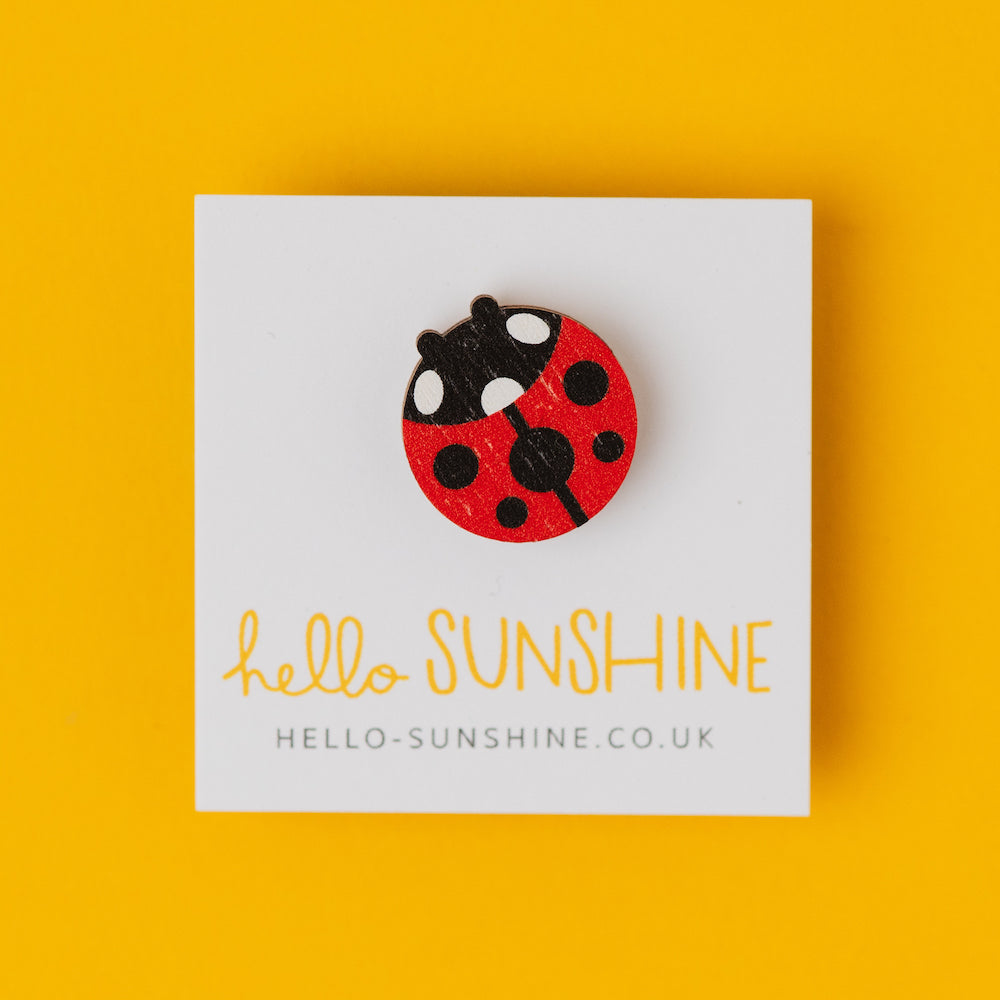 Ladybird Lapel Pin – Handmade Nottingham