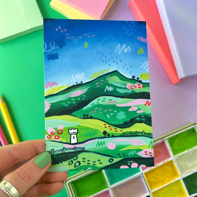Tower Landscape Postcard – Handmade Nottingham