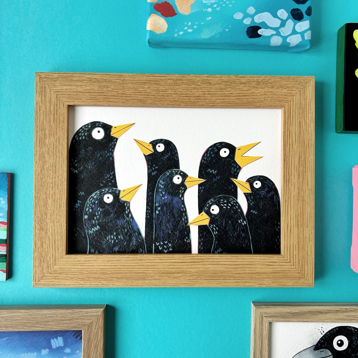 Blackbirds Print – Handmade Nottingham