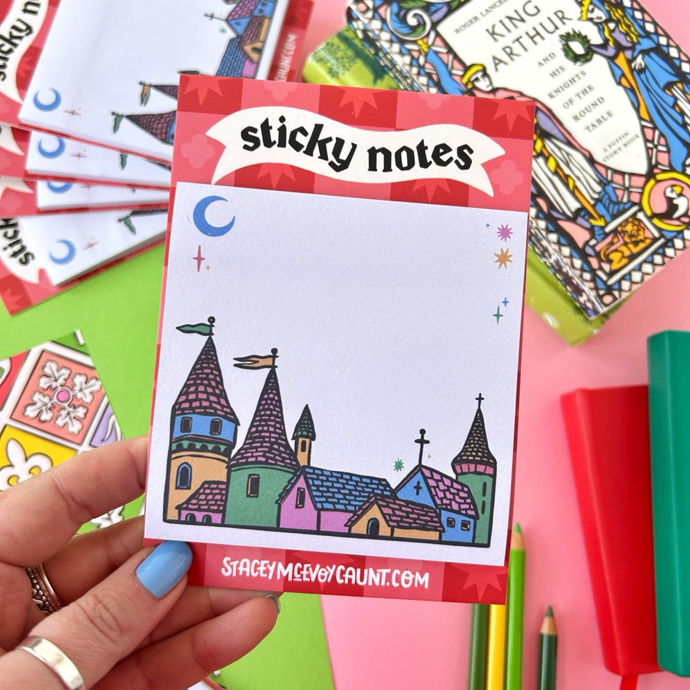 Medieval Castle Sticky Notes – Handmade Nottingham