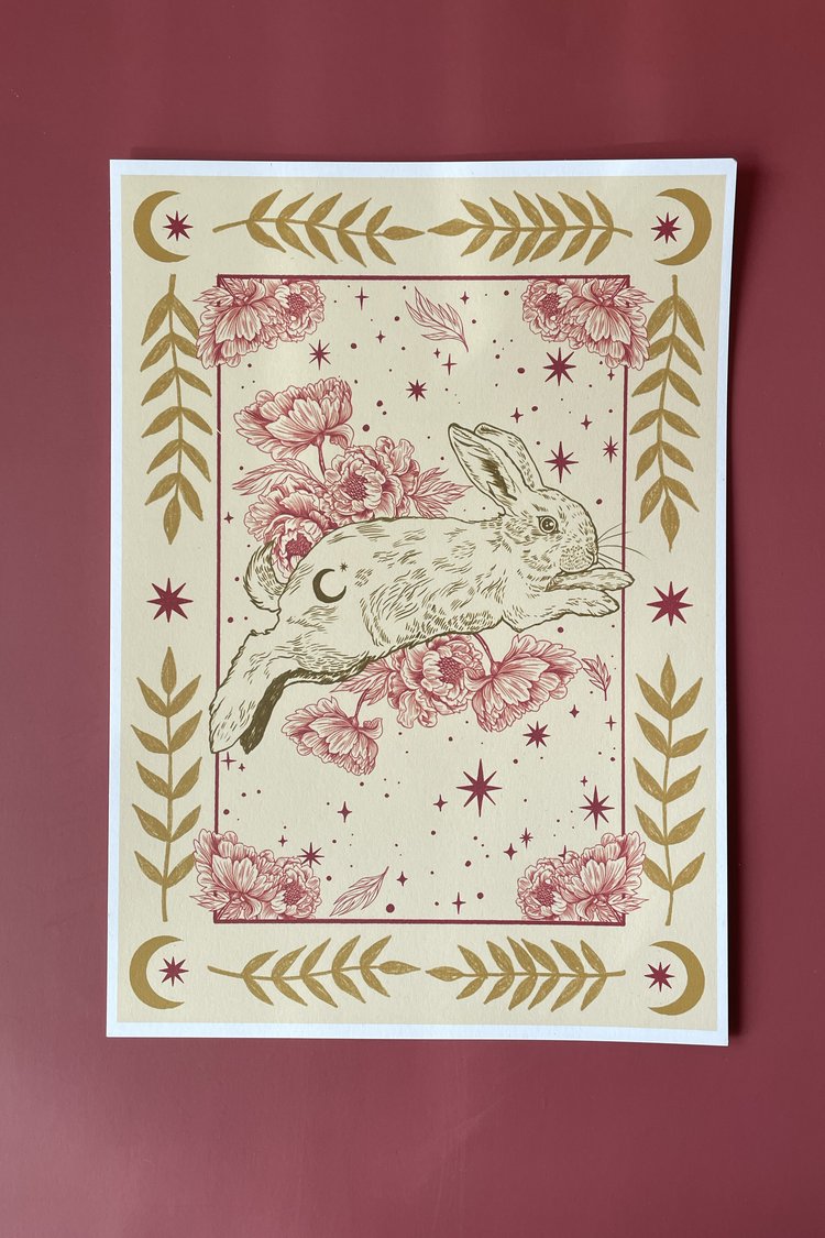 Year of the Rabbit A4 Print – Handmade Nottingham