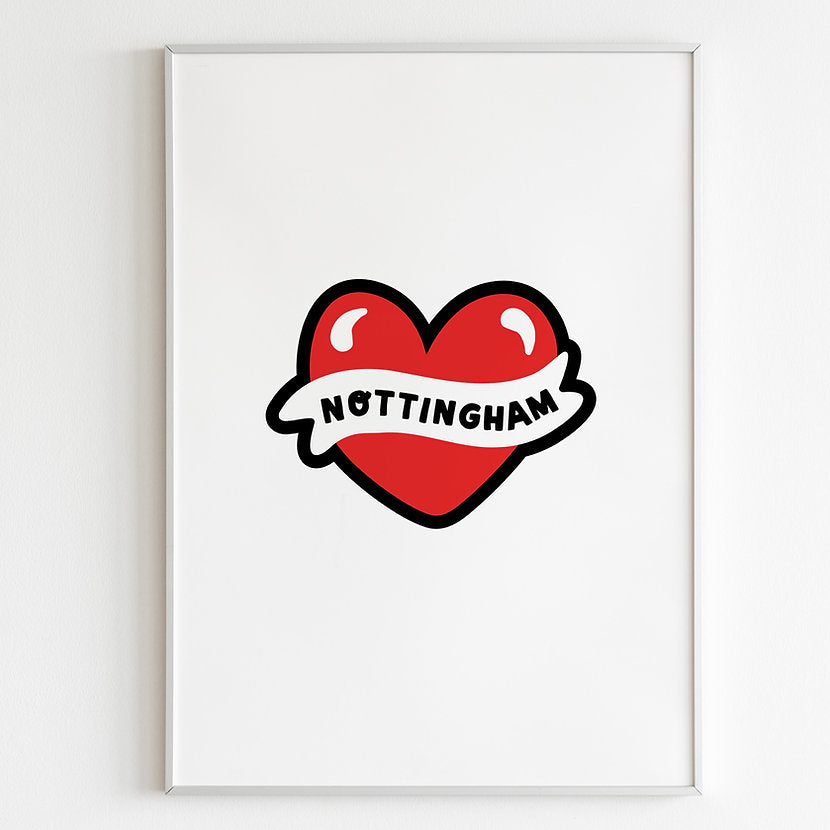 Heart Nottingham Print – Handmade Nottingham
