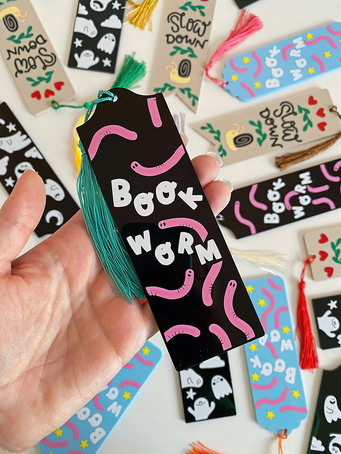 Book Worm Bookmark – Handmade Nottingham