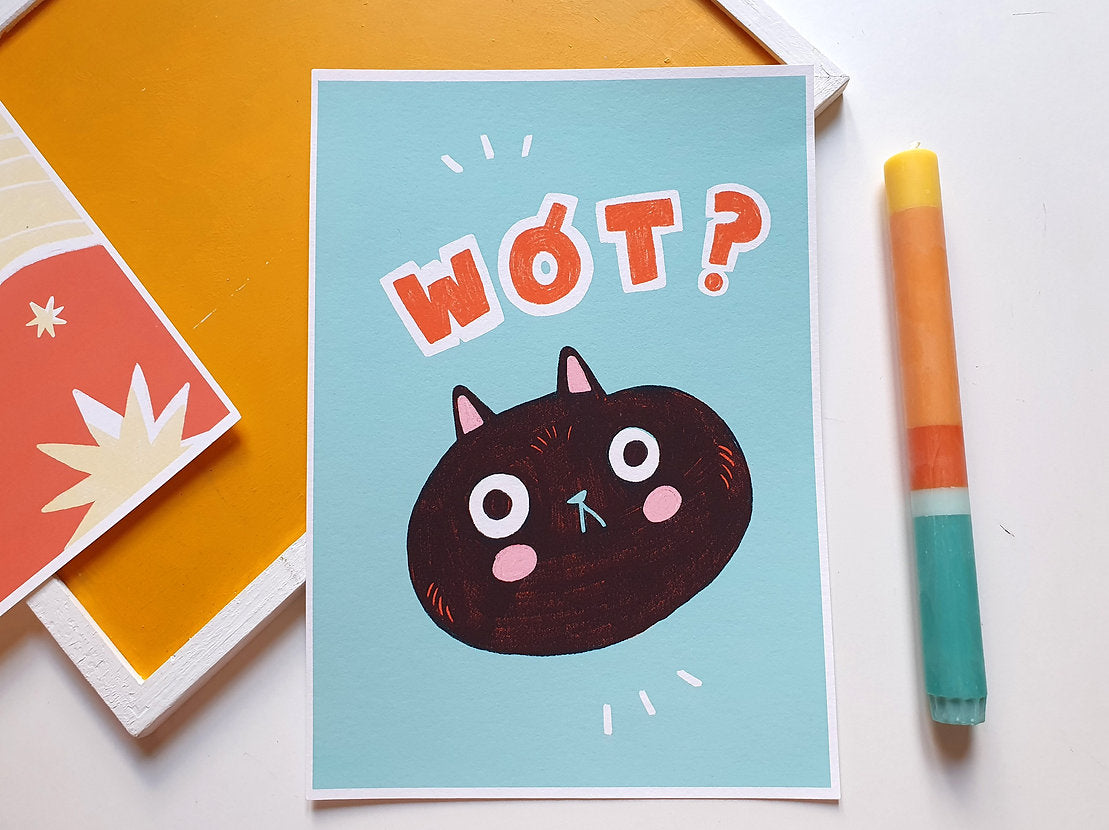 Wot Cat Print – Handmade Nottingham