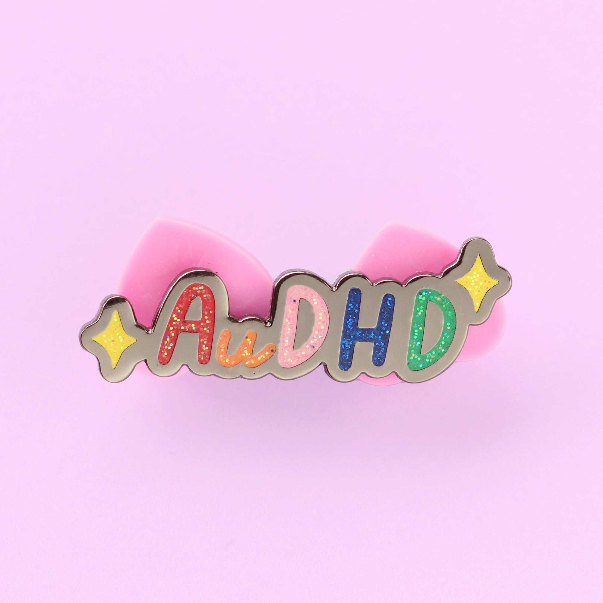 AuDHD Autistic + ADHD Neurodivergent Enamel Pin – Handmade Nottingham