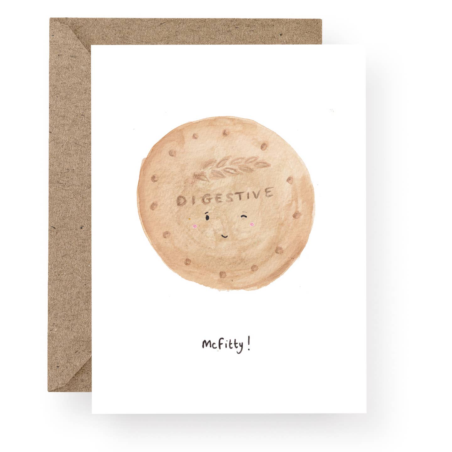 McFitty Digestive Biscuit Card – Handmade Nottingham