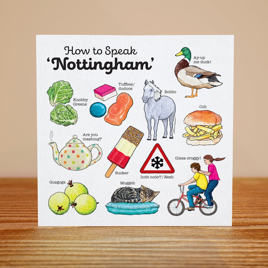 How to Speak Nottingham Card – Handmade Nottingham