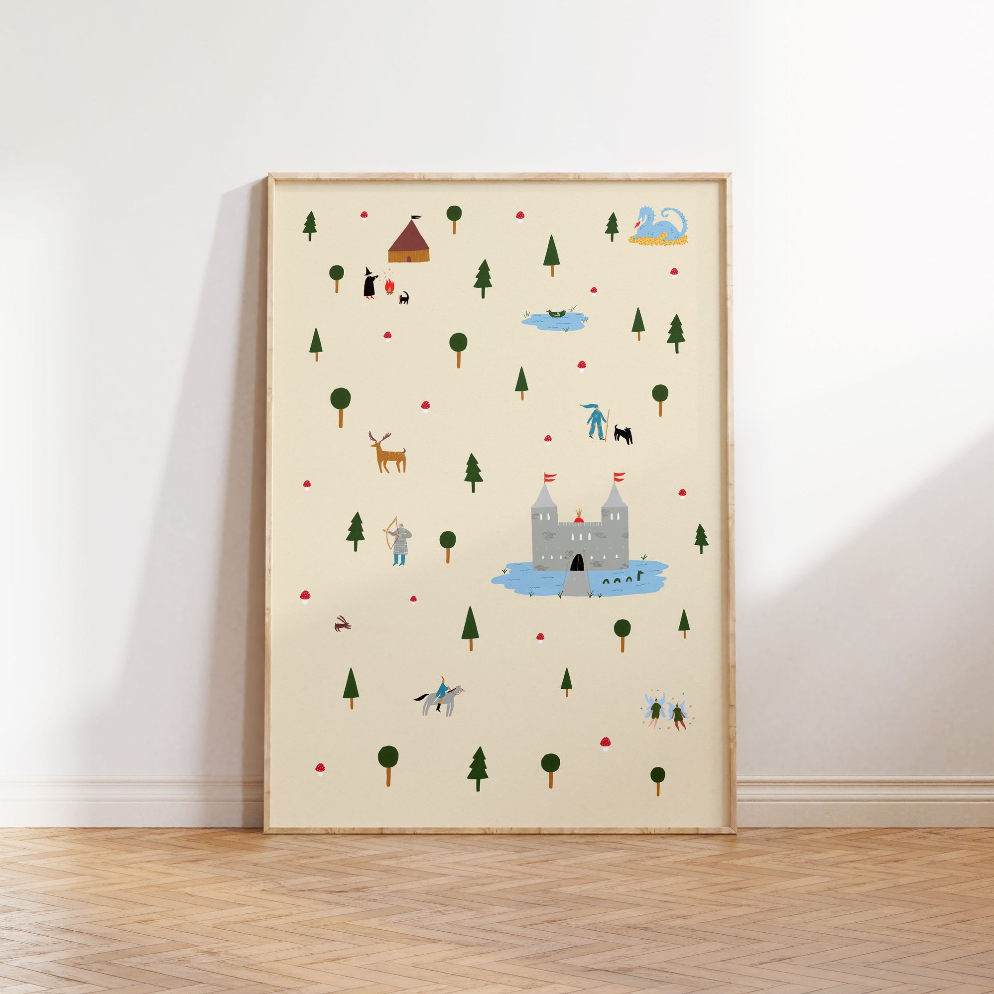 Medieval Enchanted Forest Art A3 – Handmade Nottingham