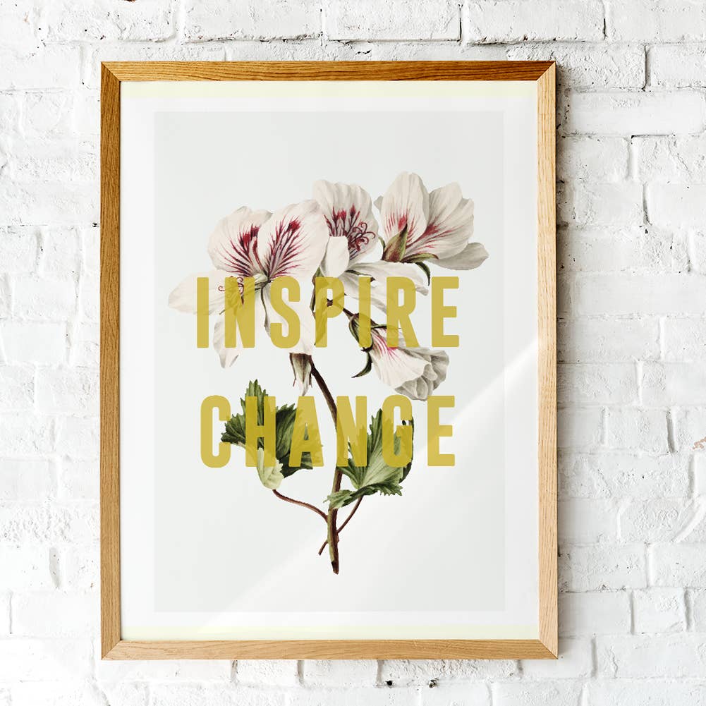Inspire Change A4 Print – Handmade Nottingham