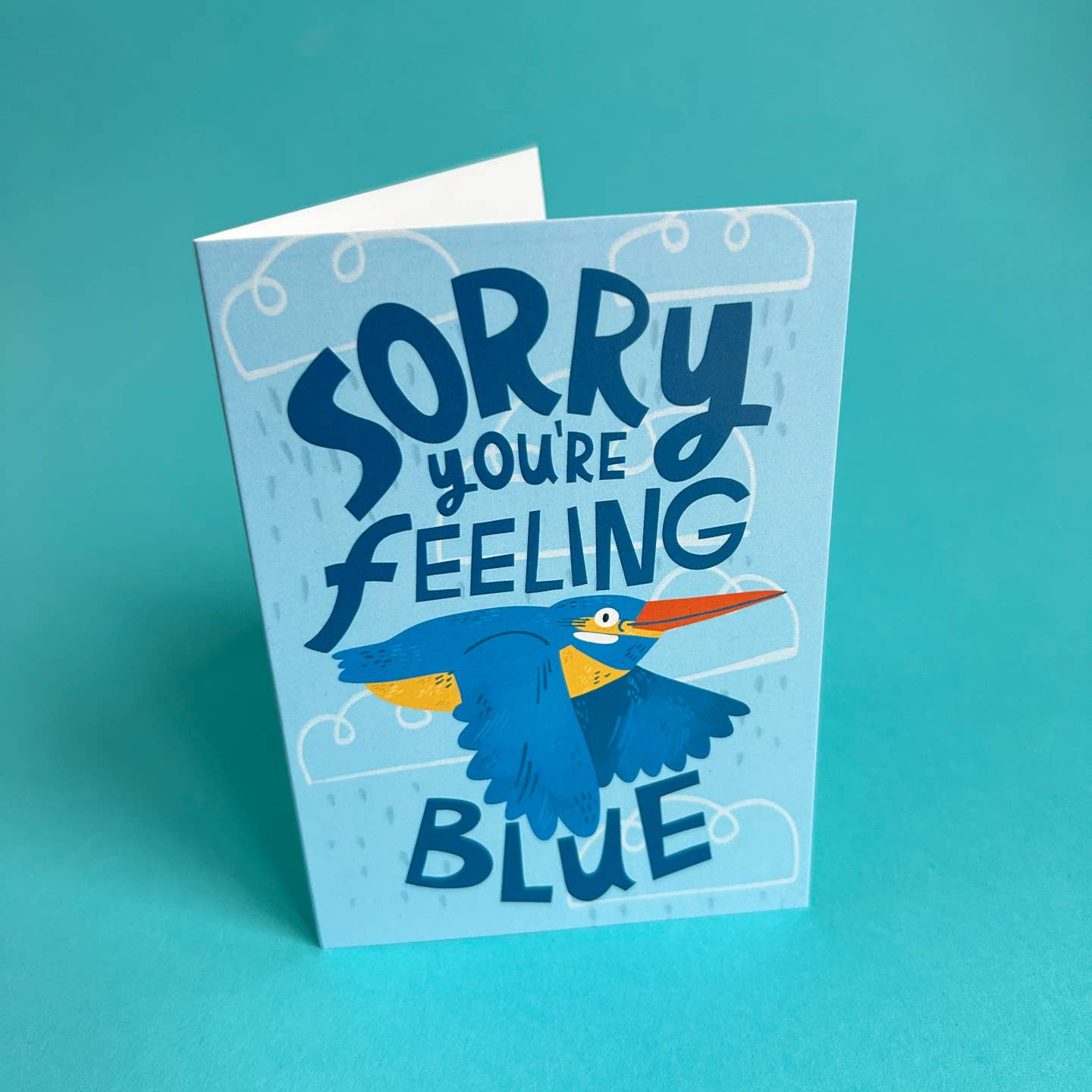 Sorry You're Feeling Blue Card – Handmade Nottingham