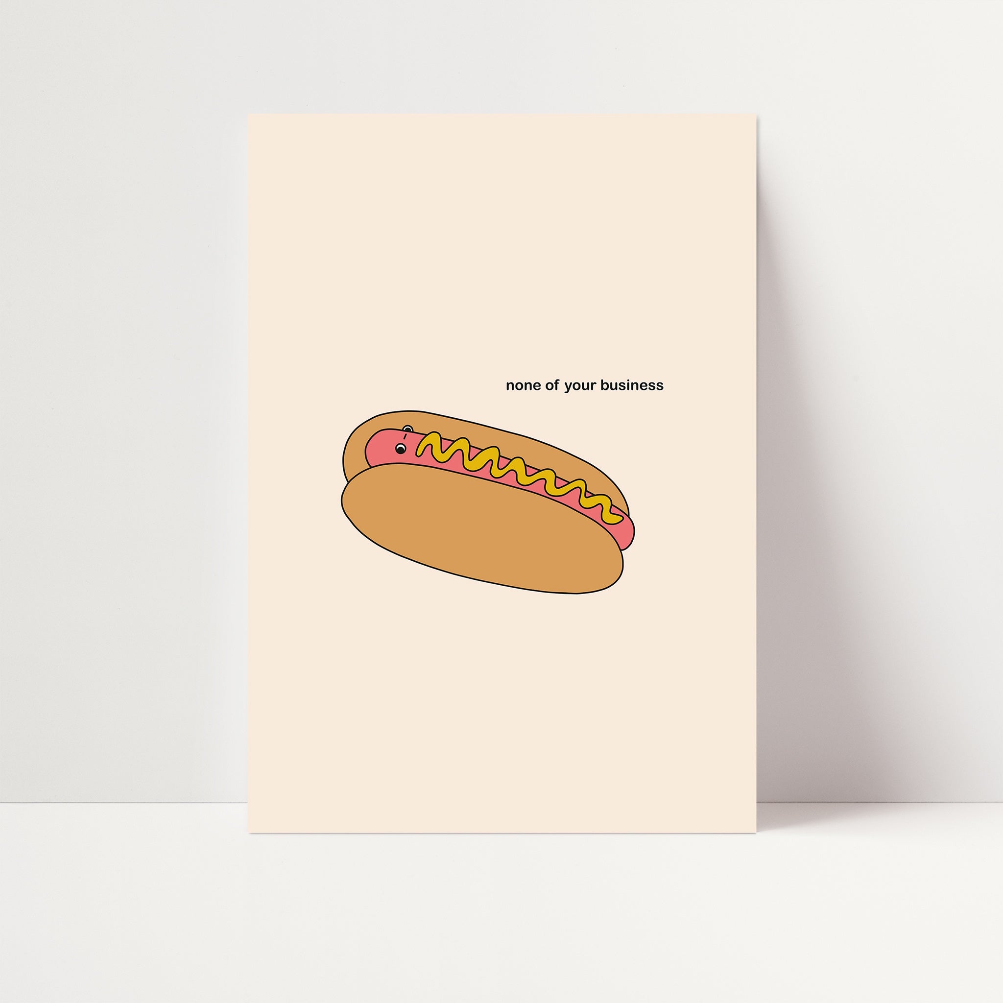 Hot Dog A4 Art Print – Handmade Nottingham