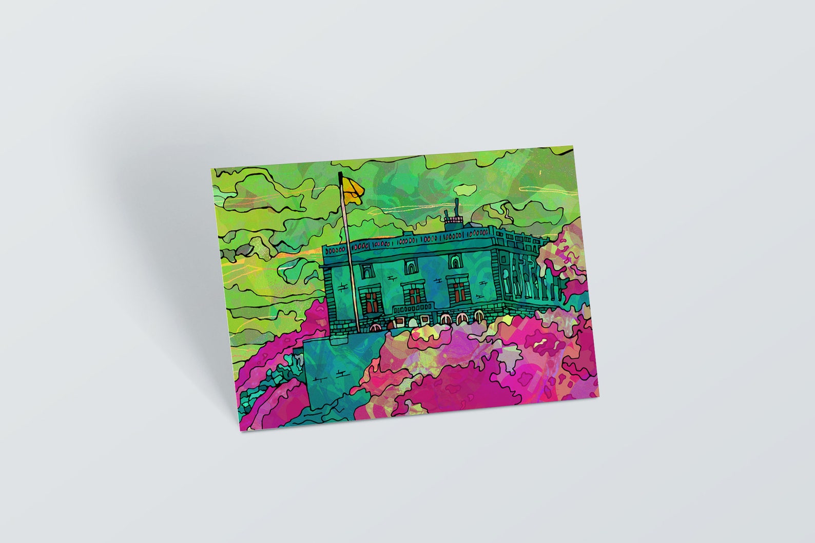 Nottingham Castle Postcard / Greetings Card – Handmade Nottingham