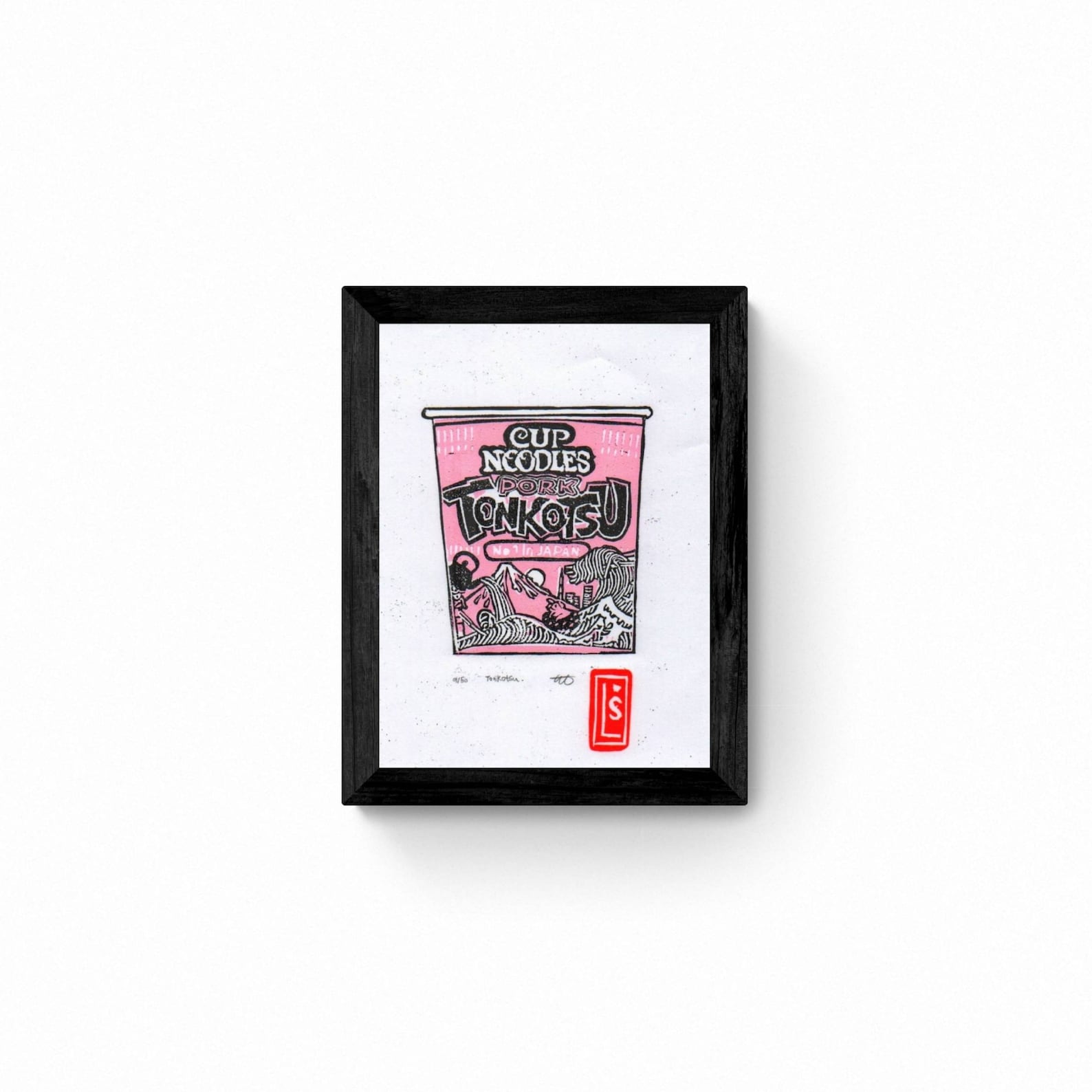 Cup Noodle Lino Print – Handmade Nottingham