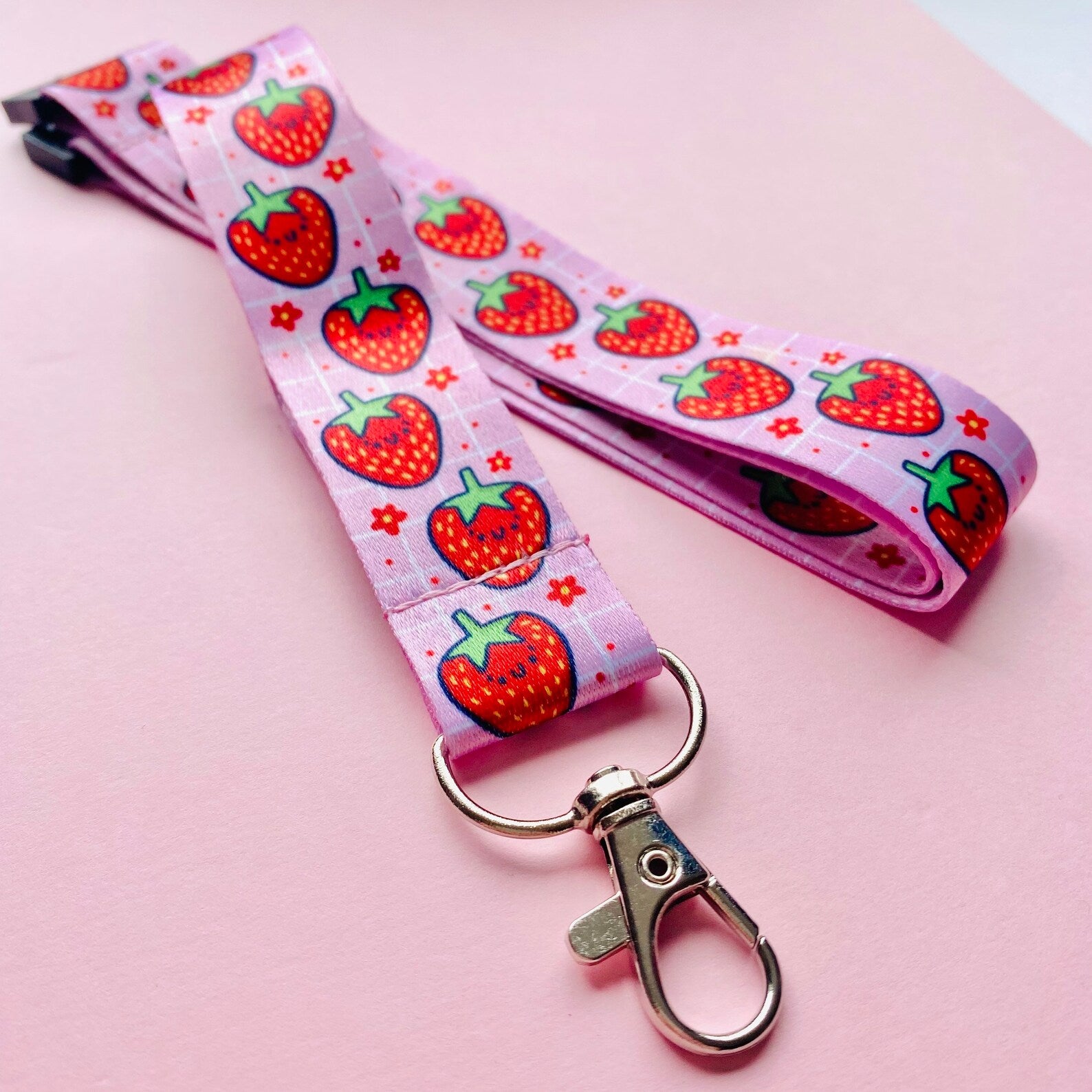 Strawberry Cuties Lanyard – Handmade Nottingham