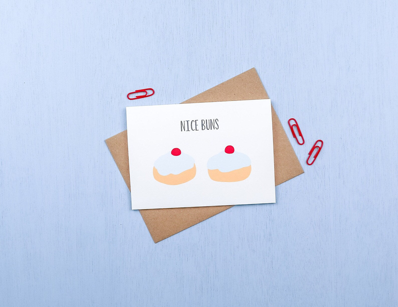 Nice buns card- iced buns card – Handmade Nottingham