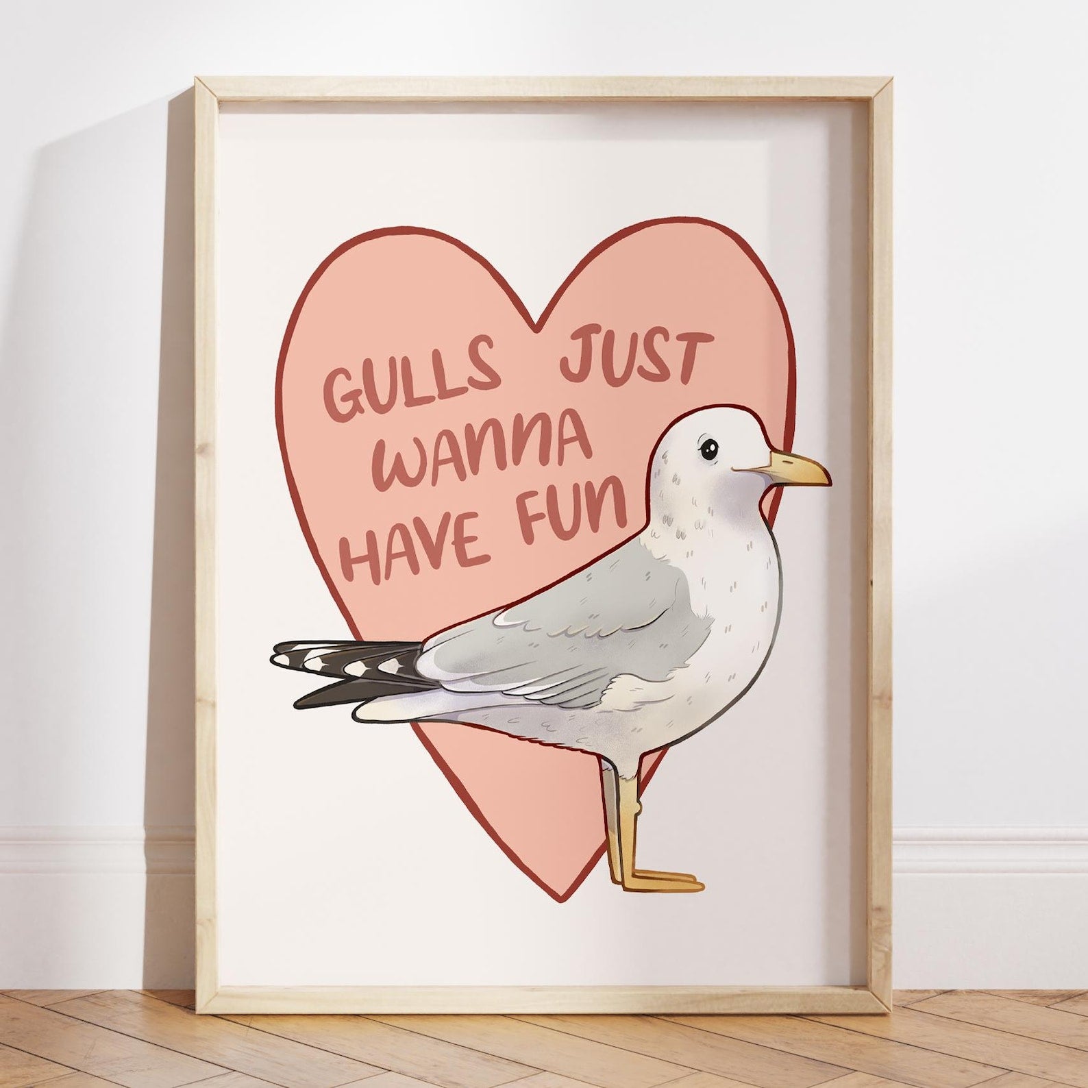Gulls Wanna Have Fun Print – Handmade Nottingham