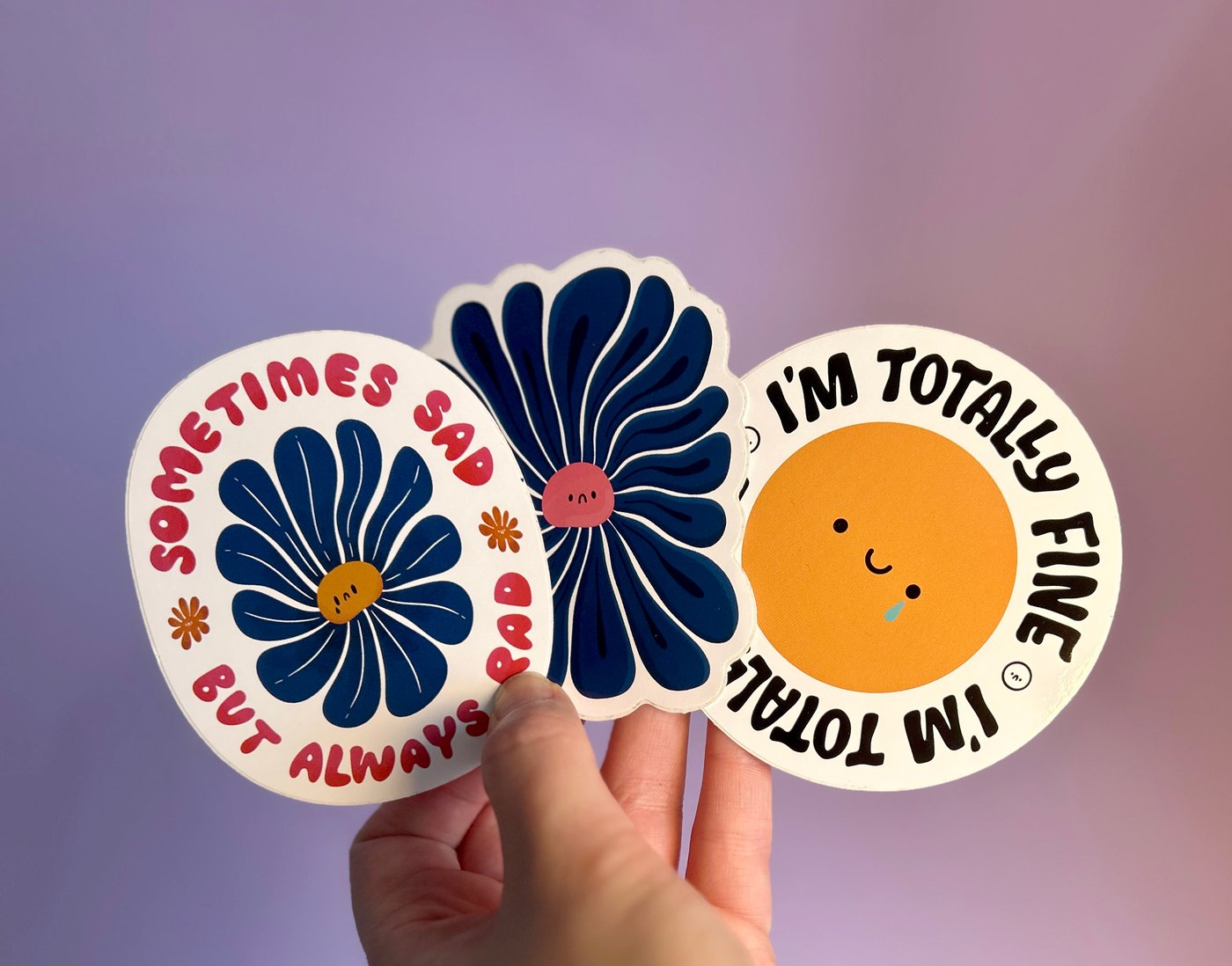 Sad but Rad Sticker Pack – Handmade Nottingham