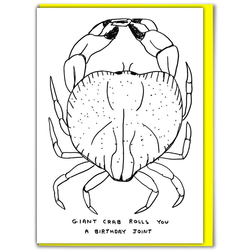 Giant Crab Card – Handmade Nottingham