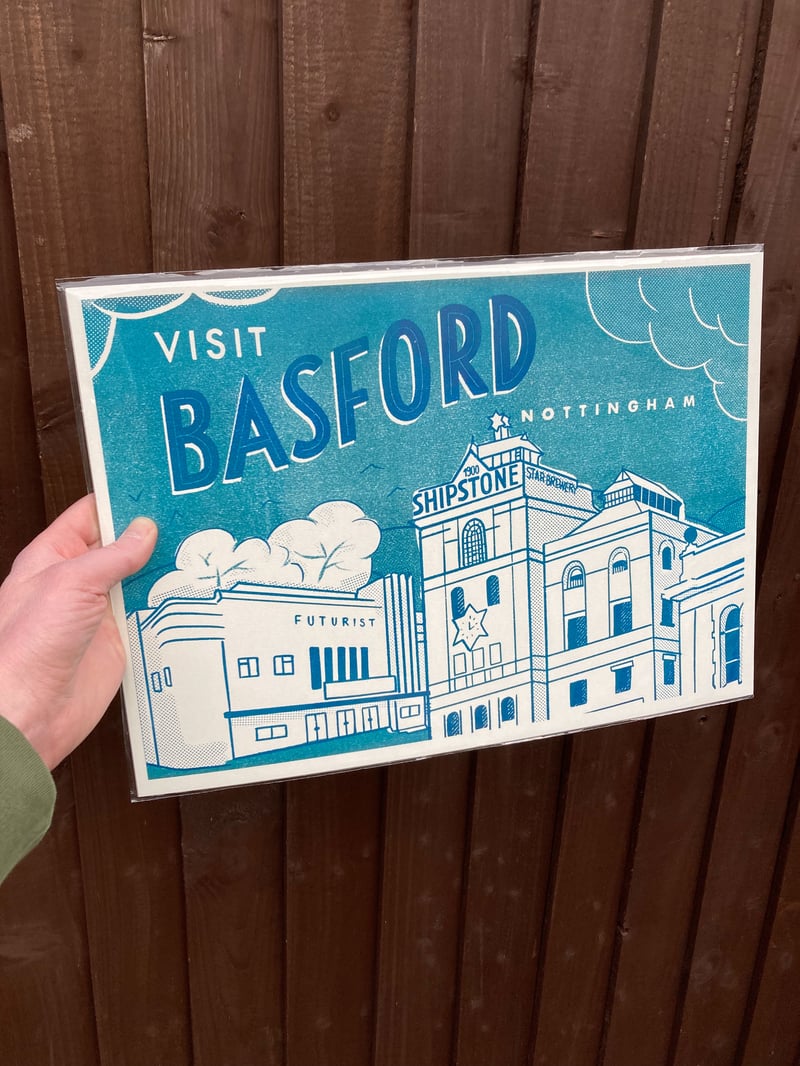 Visit Basford Print – Handmade Nottingham