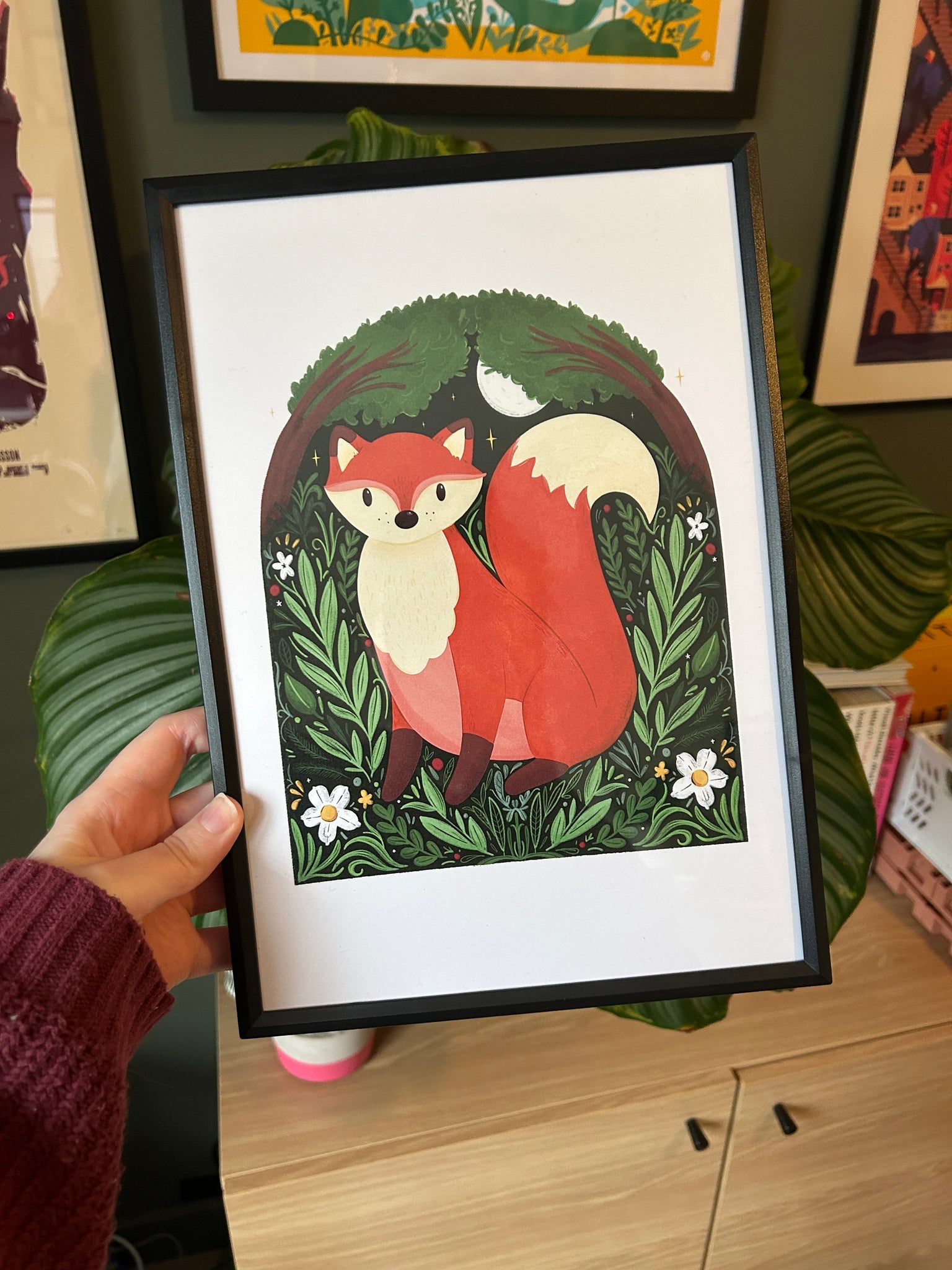 Night Fox A4 Print – Handmade Nottingham
