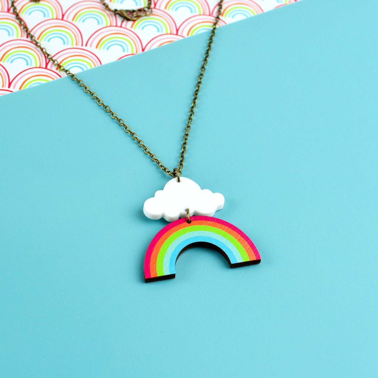 Rainbow Cloud Necklace – Handmade Nottingham
