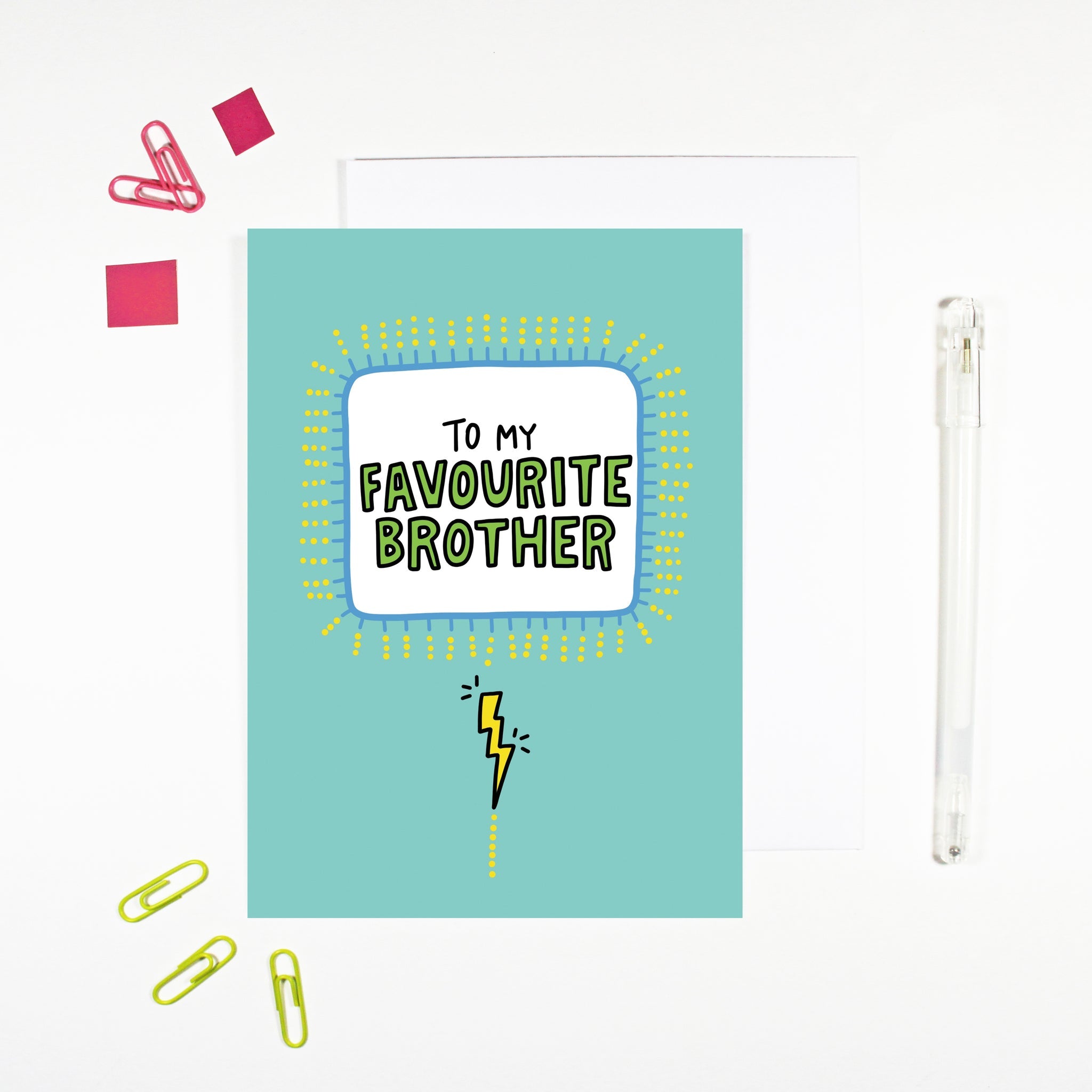 To My Favourite Brother Card – Handmade Nottingham