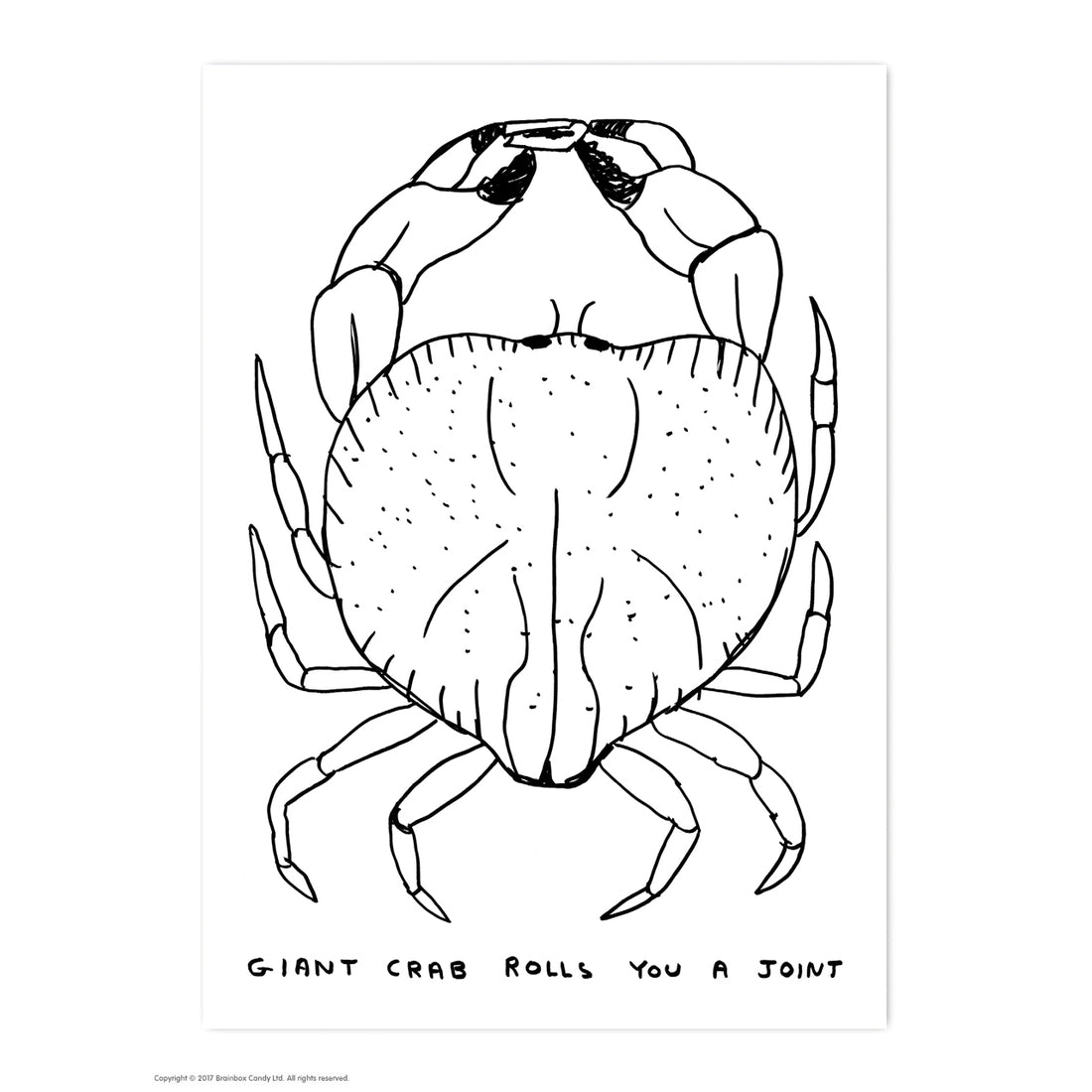 Giant Crab Postcard – Handmade Nottingham