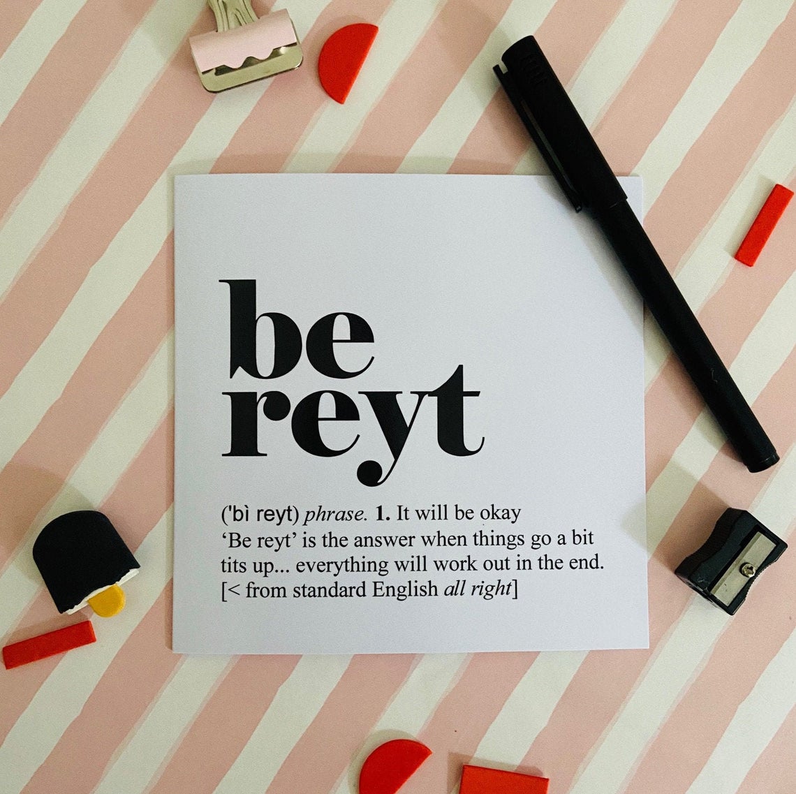 Be Reyt Card – Handmade Nottingham