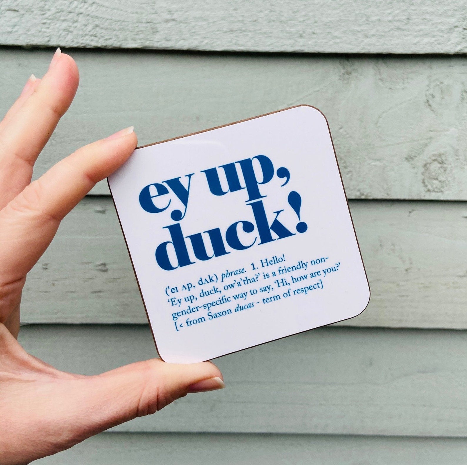 Ey up duck Coaster – Handmade Nottingham