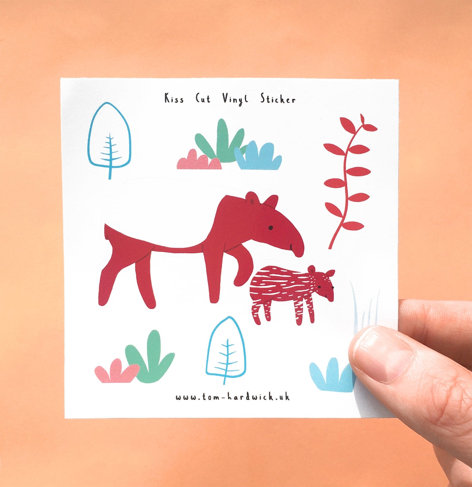 Tapirs Sticker - Kiss-Cut – Handmade Nottingham