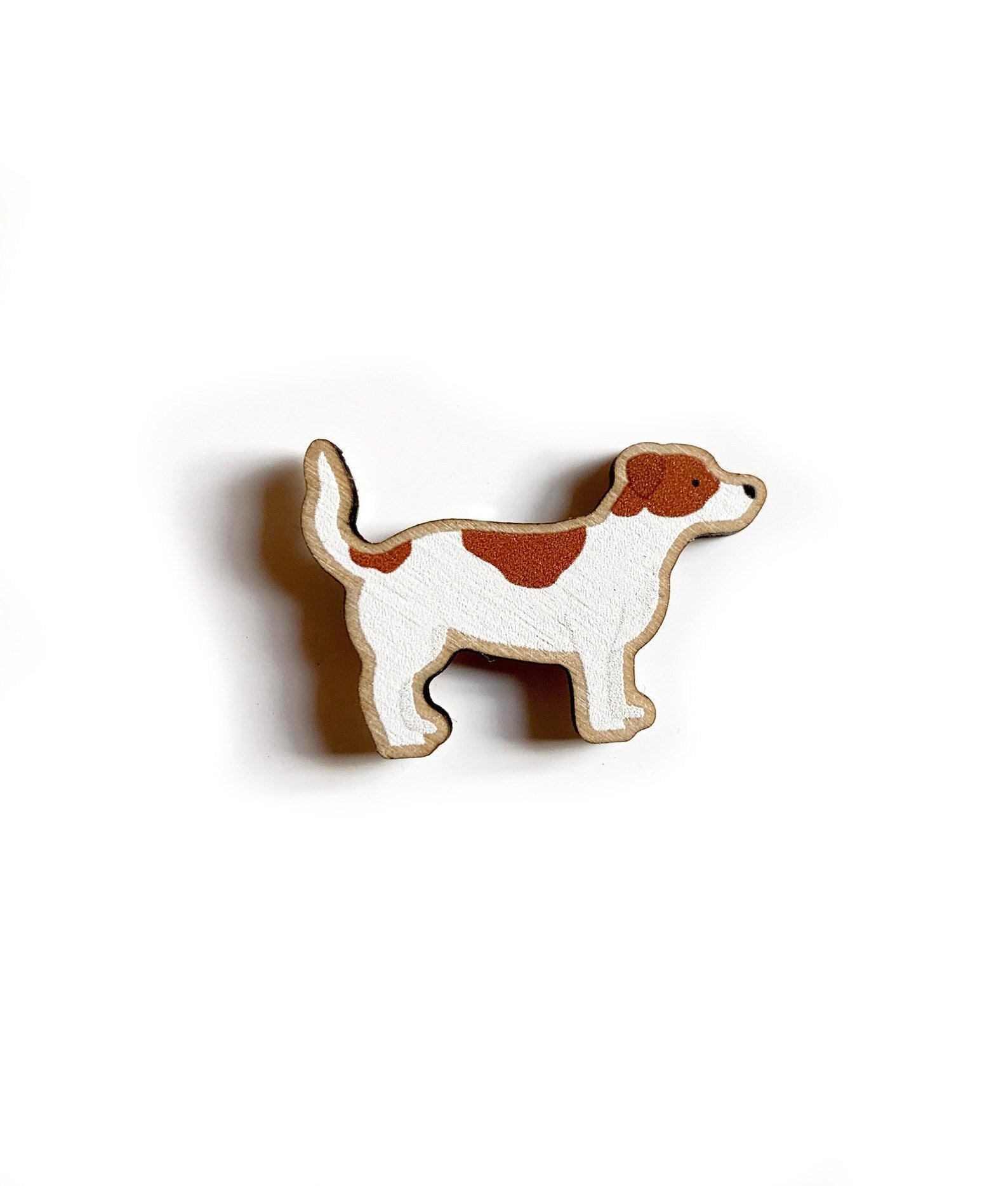 Jack Russell Wooden Pin – Handmade Nottingham