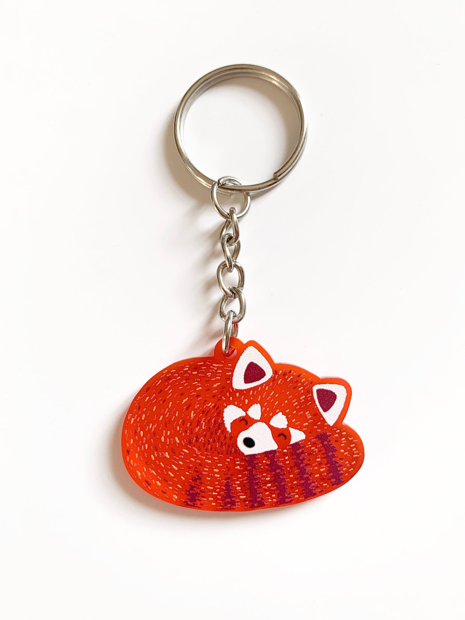 Sleeping Red Panda Keyring – Handmade Nottingham
