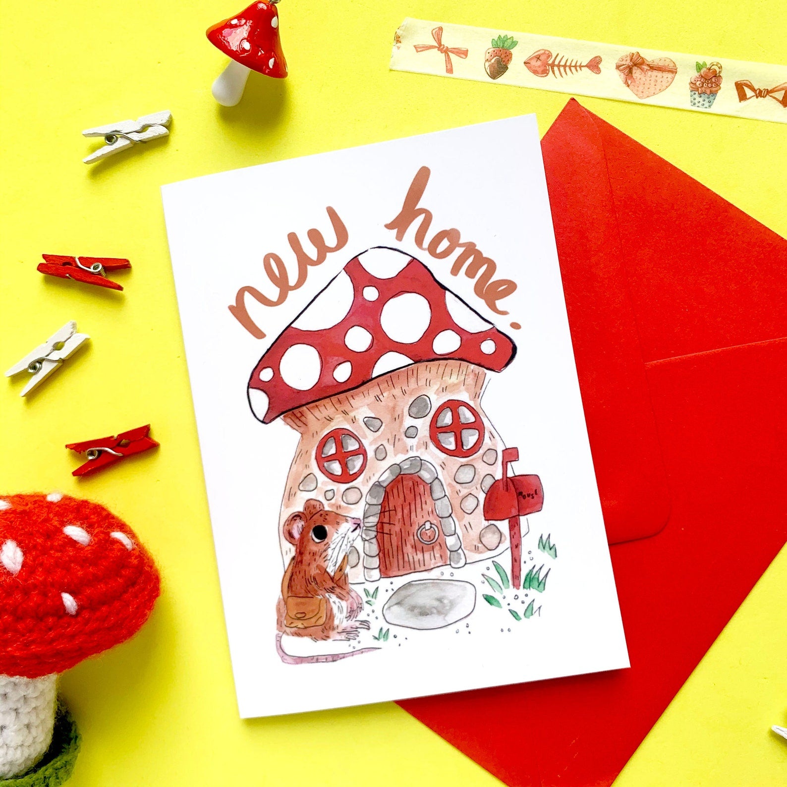 New Home Illustrated A6 Greeting Card – Handmade Nottingham