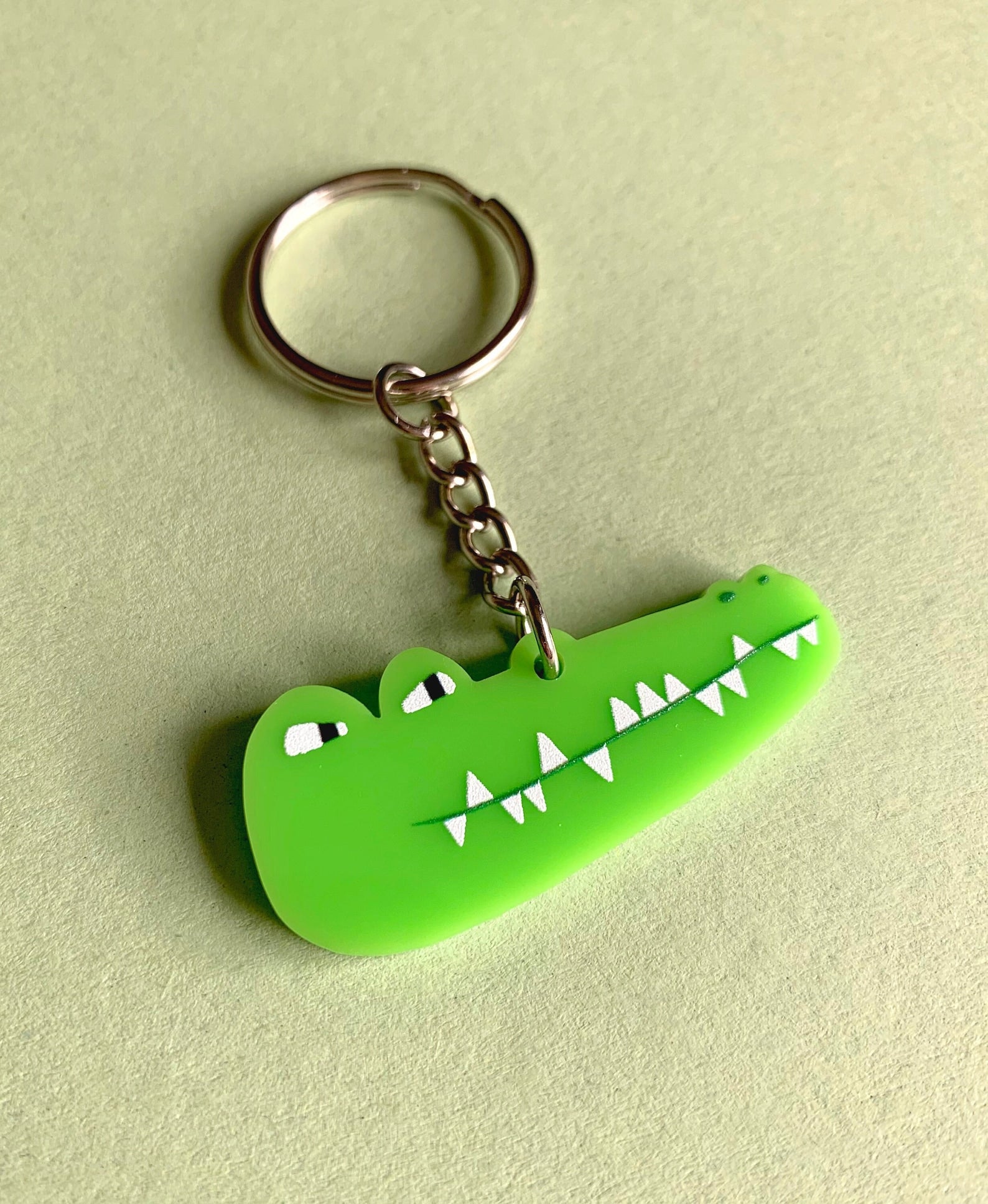 Crocodile Acrylic Keyring – Handmade Nottingham