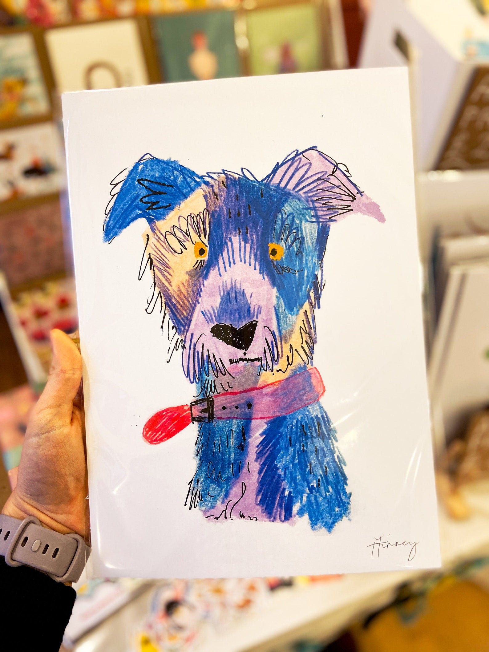 Scruffy Mutt A4 print – Handmade Nottingham